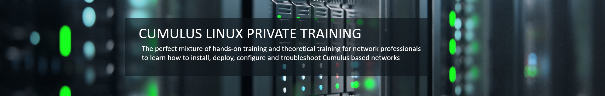 Cumulus Private Customized Training | NVIDIA ACADEMY